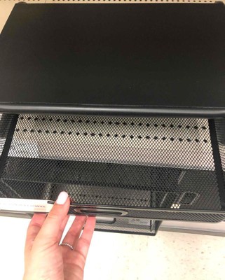 Mesh Monitor Stand With Drawer White - Brightroom™ : Target