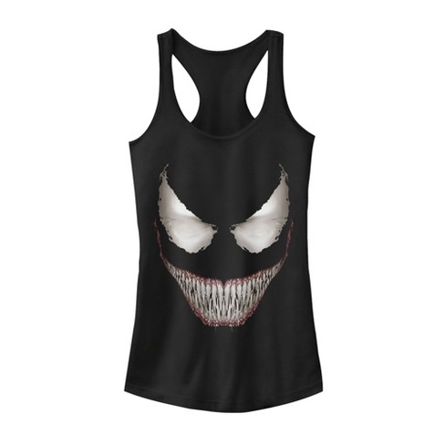 Juniors Womens Marvel Venom Grin Racerback Tank Top : Target