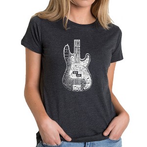 LA Pop Art Bass Guitar - Women's Premium Blend Word Art T-shirt : Target