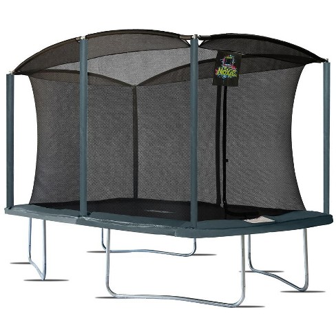 Machrus Moxie 8x12' Rectangular Outdoor Trampoline Set W/ Premium ...