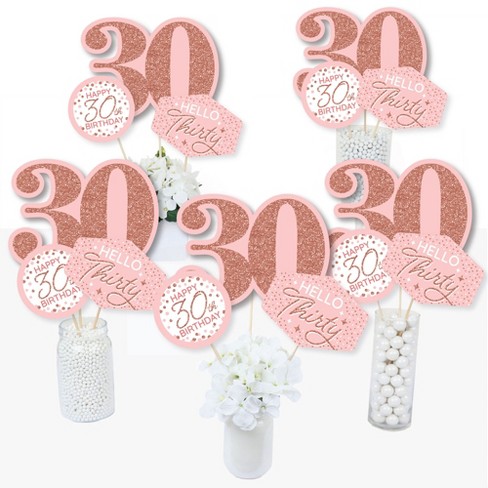 Big Dot Of Happiness 30th Pink Rose Gold Birthday - Happy Birthday ...