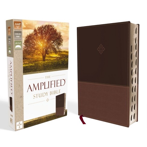 Amplified Study Bible, Imitation Leather, Brown, Indexed - By Zondervan ...