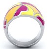 Slickblue Multicolor Abstract Epoxy Ring for Women, Stainless Steel ...