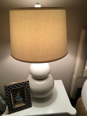Saffi Ceramic Table Lamp Cream - Signature Design By Ashley : Target