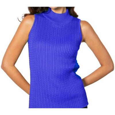 Women's Sleeveless Braided Mock Neck Top - French Kyss Xs : Target