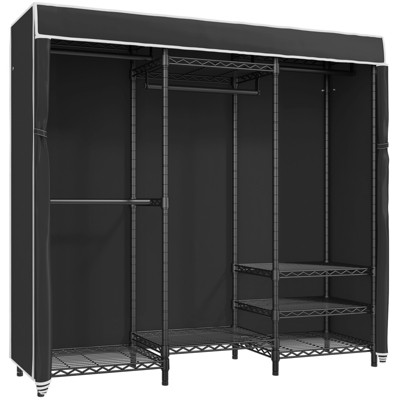 Vipek V5c Clothes Closet Wardrobe Heavy Duty Covered Clothes Rack ...