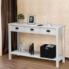 Costway 47" Console Table Hall Table Side Desk Accent Table Drawers ...