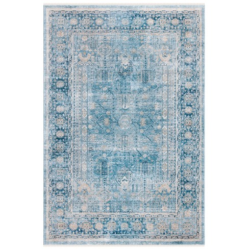 Victoria Vic997 Power Loomed Area Rug - Blue/ivory - 4'x6' - Safavieh ...