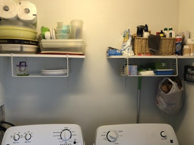 Mdesign Metal Wire Closet 2-tier Shelf Divider And Separator, 2 Pack ...