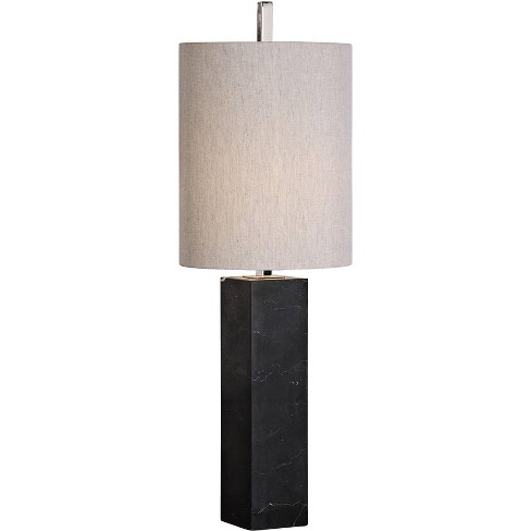 Uttermost Delaney 32 1/4" High Black Marble Square Column Table Lamp : Target
