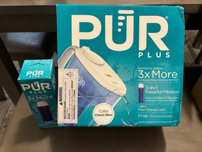 Pur Plus 11 Cup Water Pitcher Filtration System White/blue Ppt110wa ...