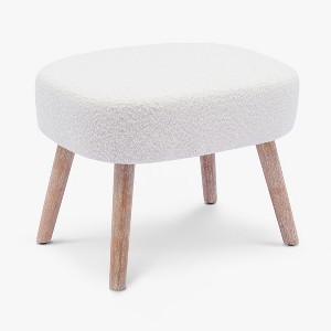 Westintrends 21" Wide Square Upholstered Cushion Ottoman Foot Stool ...