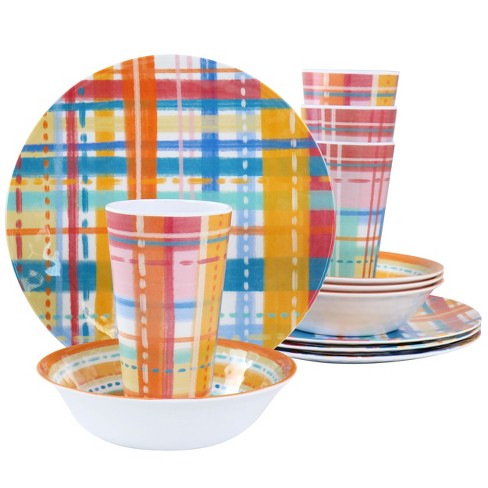 Gibson Laurie Gates California Designs Casablanca 12 Piece Melamine ...