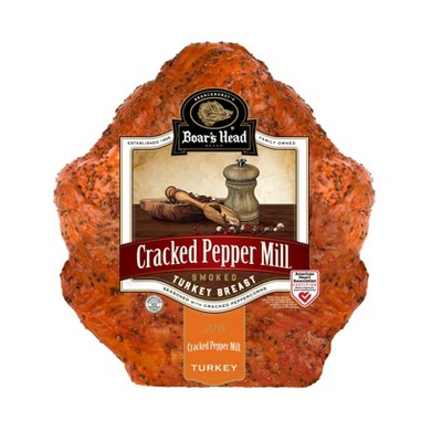 Boar's Head Cracked Pepper Mill Smoked Turkey - Deli Fresh Sliced ...