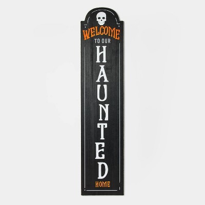 39" Halloween “unwelcome" Porch Sign, Natural Color : Target