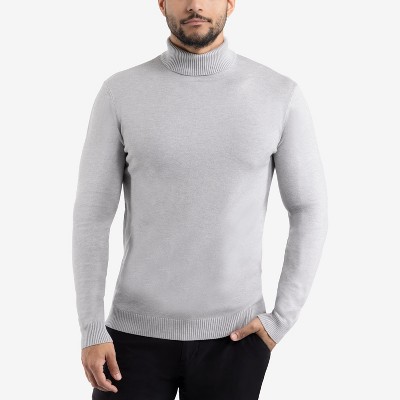 X Ray Men's Turtleneck Sweater(available In Big & Tall) In Heather Grey ...