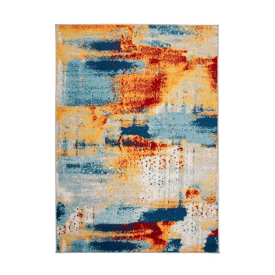 World Rug Gallery Bohemian Vague Modern Area Rug - Blue 3'3" X 5' : Target