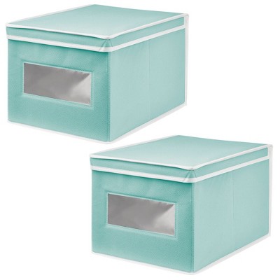 Mdesign Soft Fabric Child/kid Storage Organizer Box - 2 Pack : Target