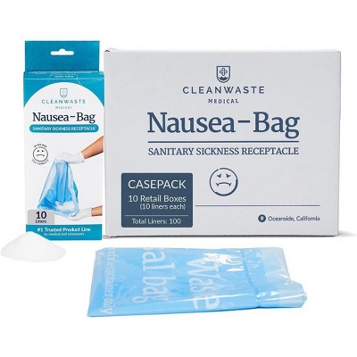 Cleanwaste Medical Nausea Vomit Bag With Microban, Filled With ...