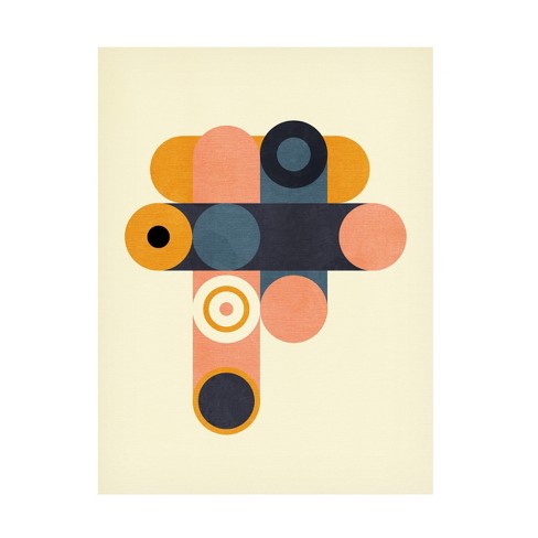 Trademark Fine Art - Ana Rut Bre Rainbow Plus Shapes Blue Mustard8 ...