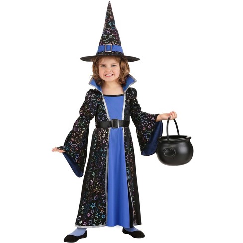 Halloweencostumes.com 2t Girl Celestial Blue Witch Girl's Costume ...