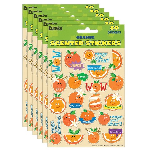Eureka® Orange Scented Stickers, 80 Per Pack, 6 Packs : Target