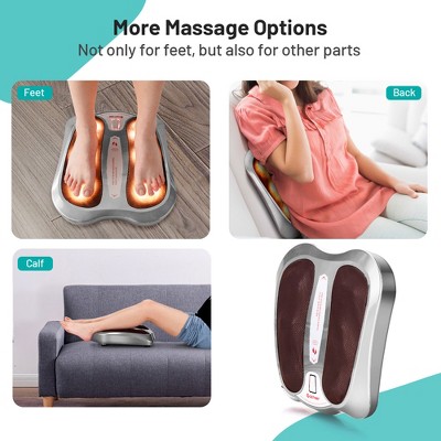 Costway Foot Massager With Shiatsu Heated Electric Kneading Foot & Back ...