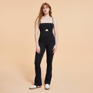 Blogilates Women's Peekaboo Flare Active Jumpsuit - Black S : Target