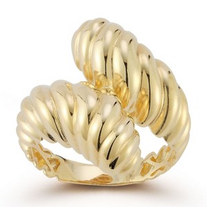 Sphera Milano 14K Gold Bold Ridged Bypass Ring : Target