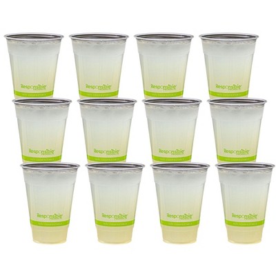 Responsible Products 12 oz Cold Cup Compostable Corn Plastic - 12 : Target