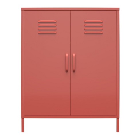 Realrooms Shadwick 2 Door Metal Locker Style Accent Storage Cabinet ...