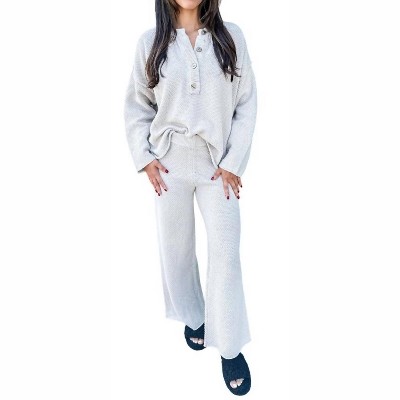 Women's Waffle Knit Lounge Pants - Keepsake L : Target
