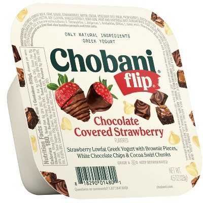 Chobani Flip Chocolate Covered Strawberry Greek Yogurt - 4.5oz : Target