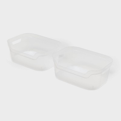 2pk Medium Open Storage Bins Clear - Brightroom™ : Target