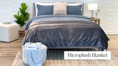 Eggplant Microplush Full/queen Fleece Blanket By Bare Home : Target