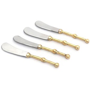 IHI EST. 1986 Gold Ball Handle Spreader Knives Set of 4 – Aluminum 8 ...