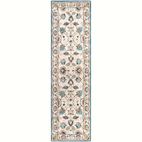 Antiquity At812 Hand Tufted Runner Rug - Peacock/blue - 2'3"x12 ...