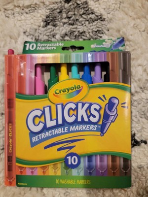 Crayola 10ct Clicks Retractable Markers : Target