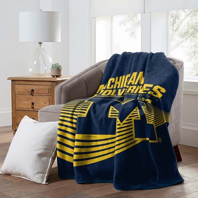Sweet Home Collection Ncaa Michigan Wolverines 60" X 80" Raschel Throw ...
