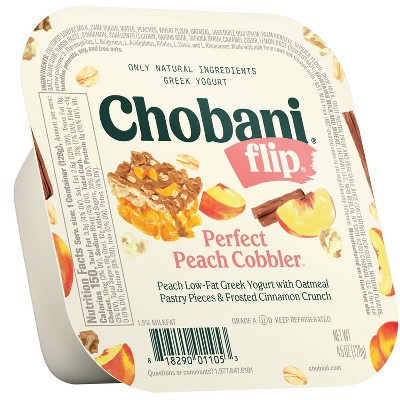 Chobani Flip Peach Low Fat Greek Yogurt - 4.5oz – Target Inventory ...