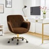 Dania Home Task Chair Velvet Upholstere Swivel Office Chair | Karat ...