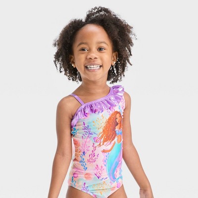 Disney Princess Cinderella Toddler Girls One Piece Bathing Suit Blue 4t ...