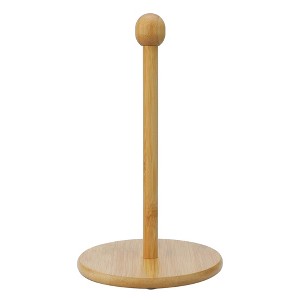 REGALWOVEN Natural Bamboo Paper Towel Holder Freestanding for Kitchen ...