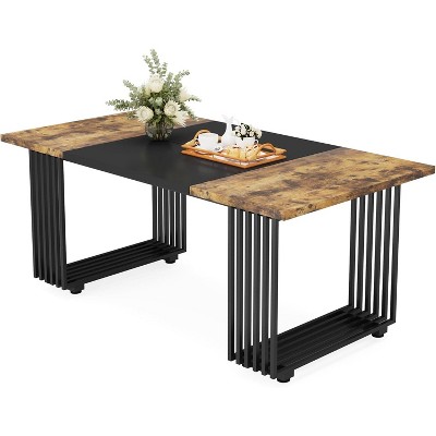 Tribesigns 70.8" Boat-shaped Dining Table For 6-8 People, Industrial ...