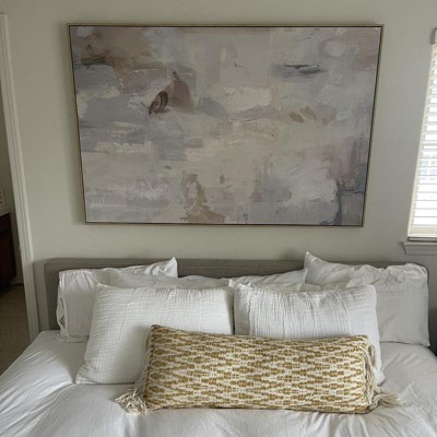 58" X 38" Tonal Abstract Framed Canvas - Threshold™ Designed With ...