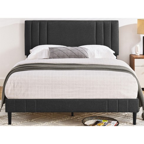 Decoro Chicago Modern Tufted Upholstered Platform Queen Size Bed Frame ...