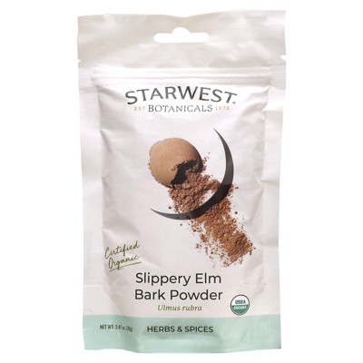 Starwest Botanicals Slippery Elm Bark Powder Organic Eco-friendly (2.47 ...