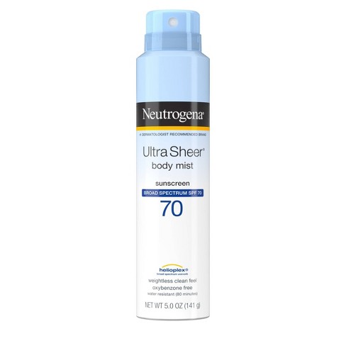 Neutrogena Ultra Sheer Sunscreen Spray - Spf 70 - 5oz : Target
