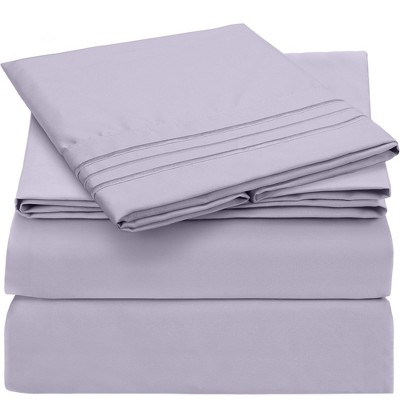 Mellanni 1800 Bed Sheets Twin Lavender : Target