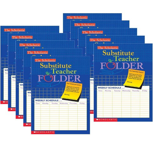 Scholastic Teacher Resources Substitute Teacher Folder, Pack Of 10 : Target